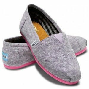 Toms | Shoes | Toms Purple Herringbone With Pink Soles Shoes | Poshmark
